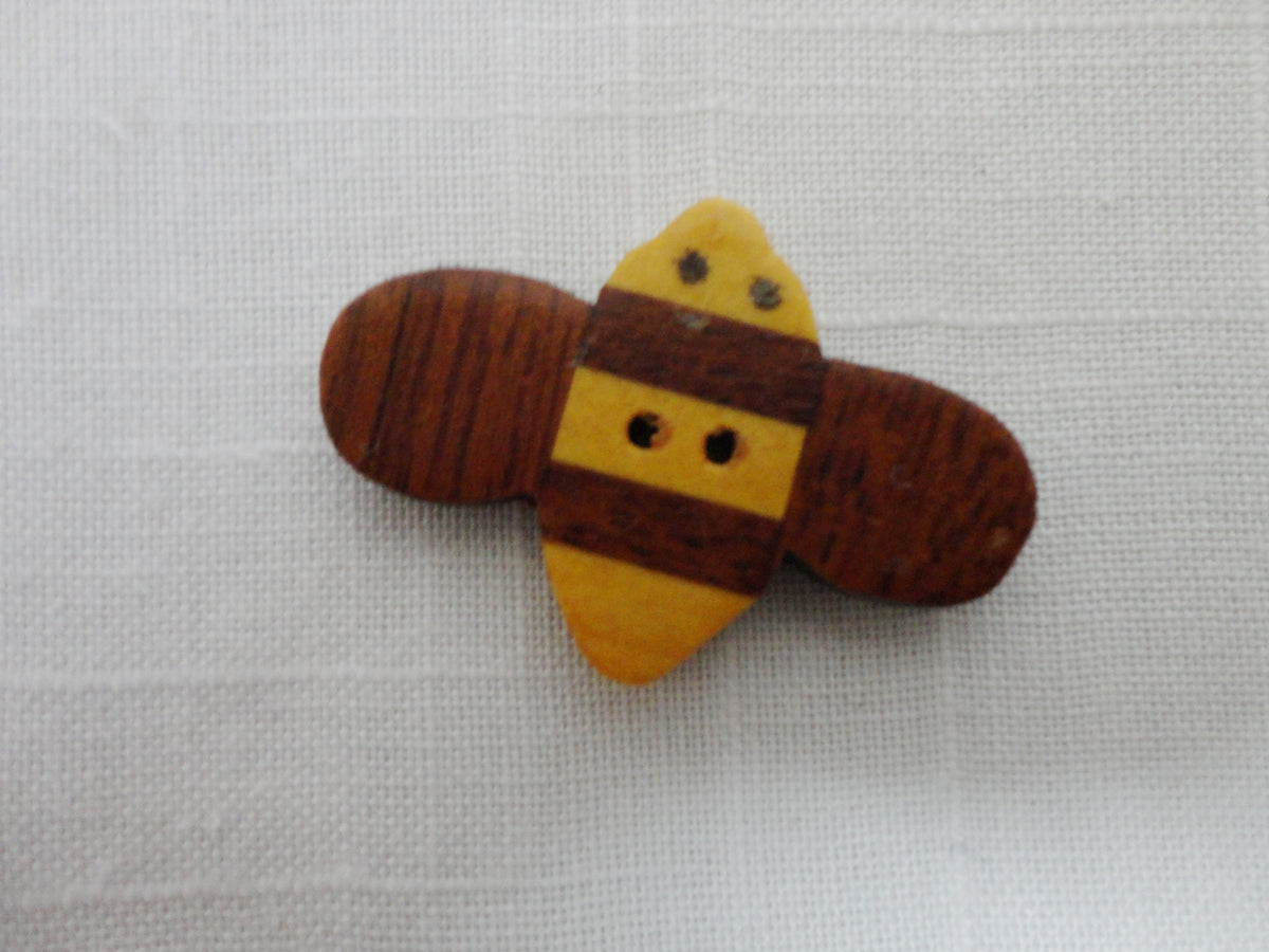 Handmade Wooden Buttons - Bees – Mid Coast Fabrics Online